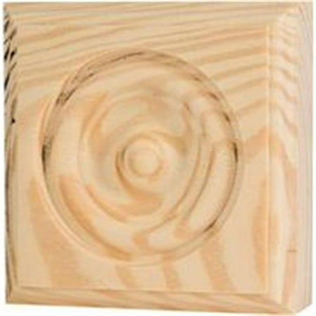 Waddell 0428664 Beveled Edge Rosette Trim Block, 2.75 x 2.75 in. 1 in. T, Pine Wood | Walmart Canada