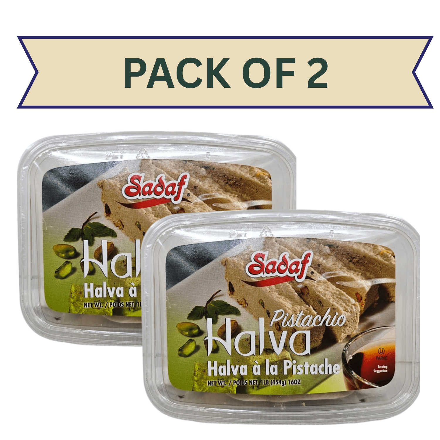 Click here for Sadaf Halva Pistachio 454g  Pack Of 2 908g prices