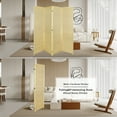 Fionafurn 4 Panel Room Divider pinus sylvestris Wood Folding bamboo ...