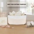 Better Trends Cotton Rope Storage Basket Bins With Handle, 11X9X6 Inch ...