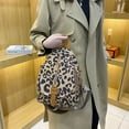 Leopard Print Backpack for Women Pu Leather Cheetah Print Shoulder ...