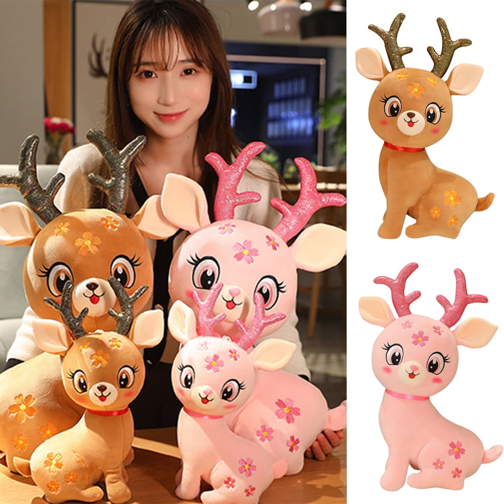 shenmeida Deer Stuffed Plush Toy Adorable Plush Toy Floppy Soft Stuffed ...