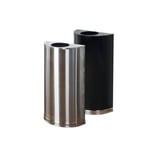 Rubbermaid European and Metallic Open Top Receptacle, Half-Round, 12 ...