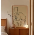 Affixzi Capybara Poster, Minimalist Line Art, Bathroom Decor, Tooth ...