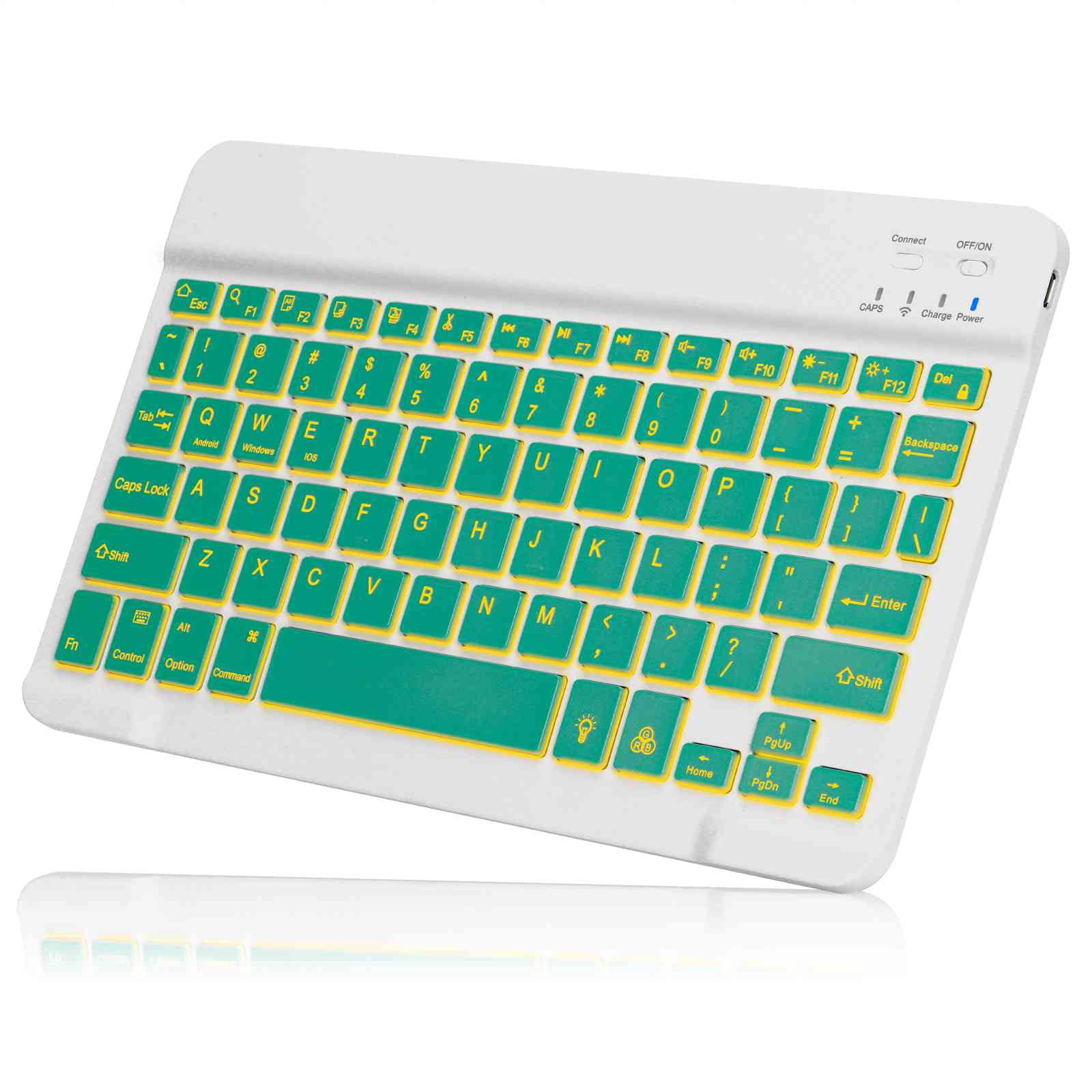 UX030 Lightweight Ergonomic Keyboard with Background RGB Light, Multi ...