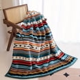 Bohemian Style Double Layer Flannel Blanket Composite Thickened Warm ...