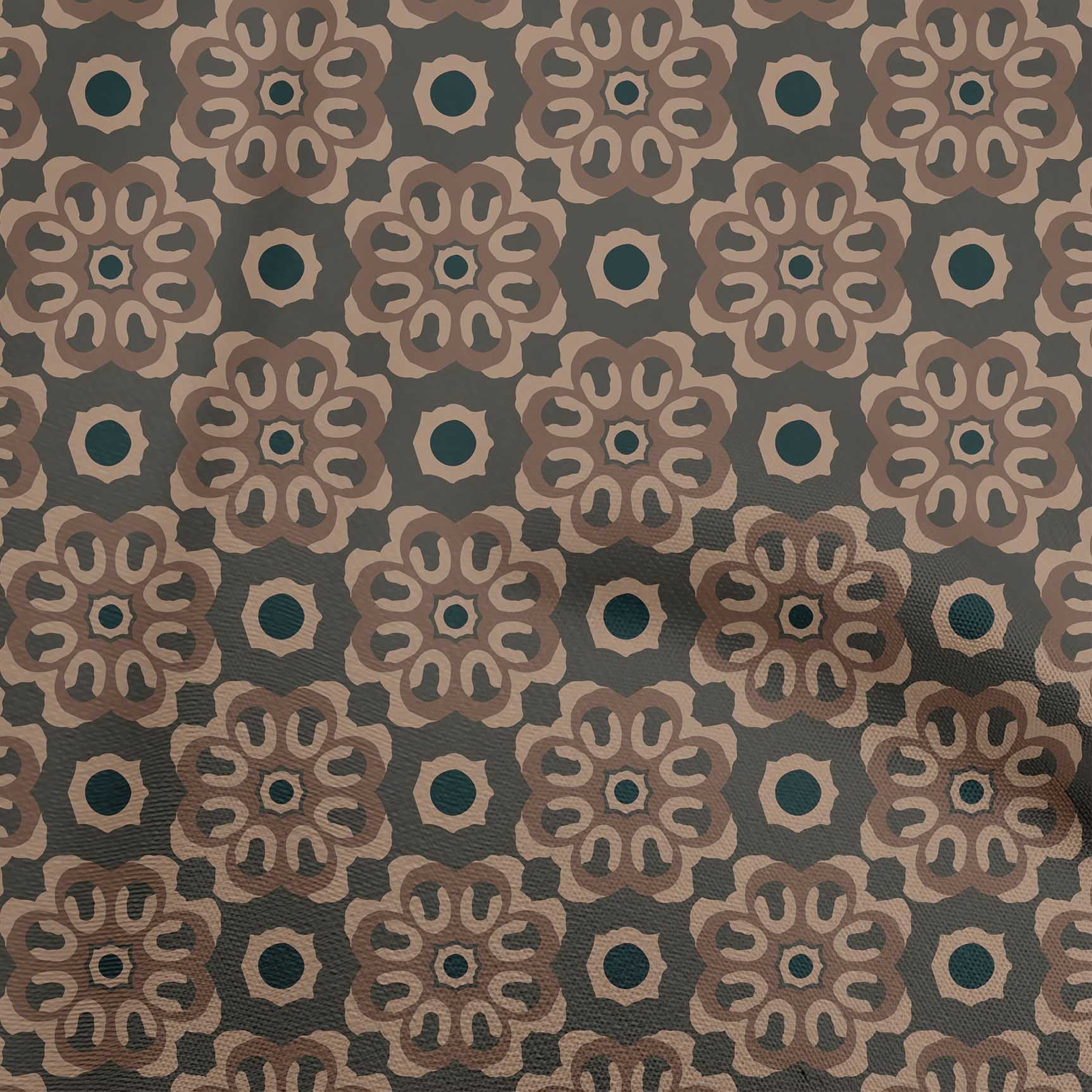 oneOone Velvet Brown Fabric Asian Block Sewing Craft Projects Fabric ...