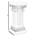 White and Gold Roman Style Column Pedestal Vase Stand for Wedding, Living Room - Walmart.com