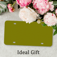 ADECORIVY Olive Green License Plate, Aluminum Decorative Novelty Vanity ...