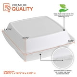 8"x8"x3" White Foam Disposable Clamshell Trays, 3-Compartment Take Out Boxes - 25 Count ...