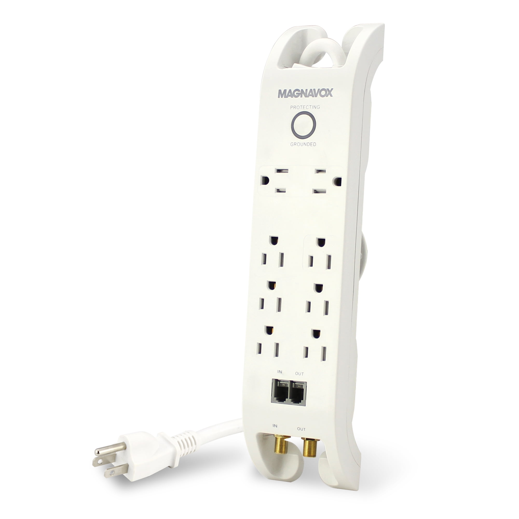 Magnavox 8-Outlets Extension Socket with Surge Protection MC350 ...