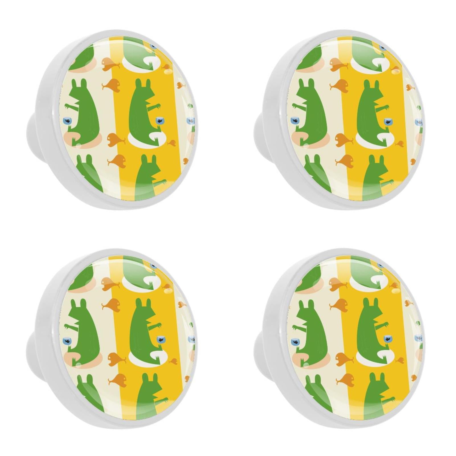 4 Pcs Lotus Leaf Cartoon Frog Knobs for Kitchen Cabinet Cupboard ...