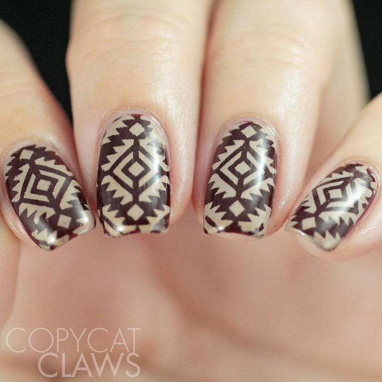 Aztec Print Nail Designs