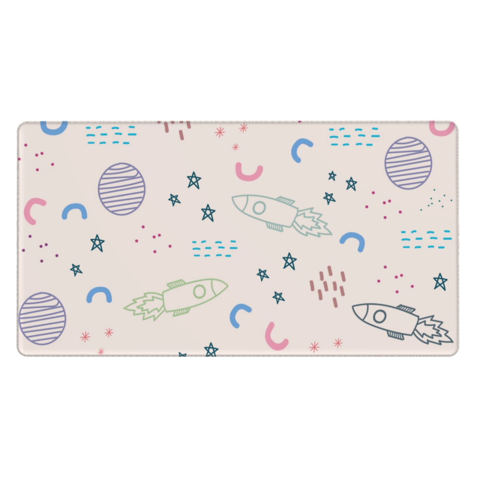 ZICANCN Gaming Mouse Pad, Spaceships Rocket Ships Planets Large Mouse ...