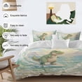 Cartoon Dinosaur Duvet Cover Set Full Size, Funny Tyrannosaurus Rex ...