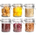 2-Pack 74oz (0.6 Gal) Wide-Mouth Glass Jars with Airtight Clamp Lids ...