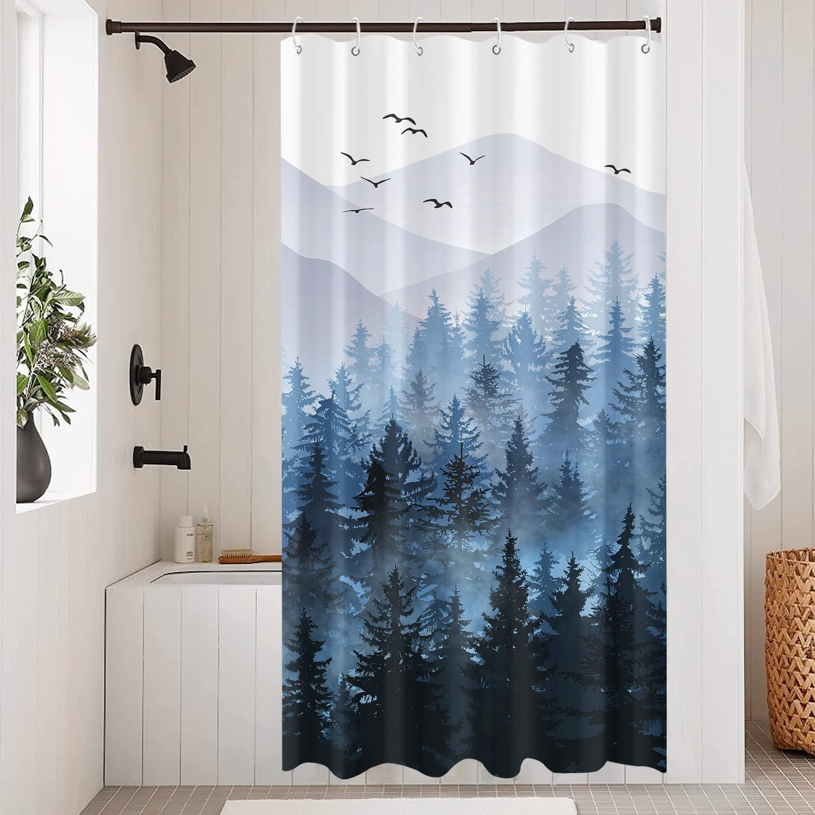 Click here for Wheang Clearance Shower Curtain Blue Shower Curtai... prices