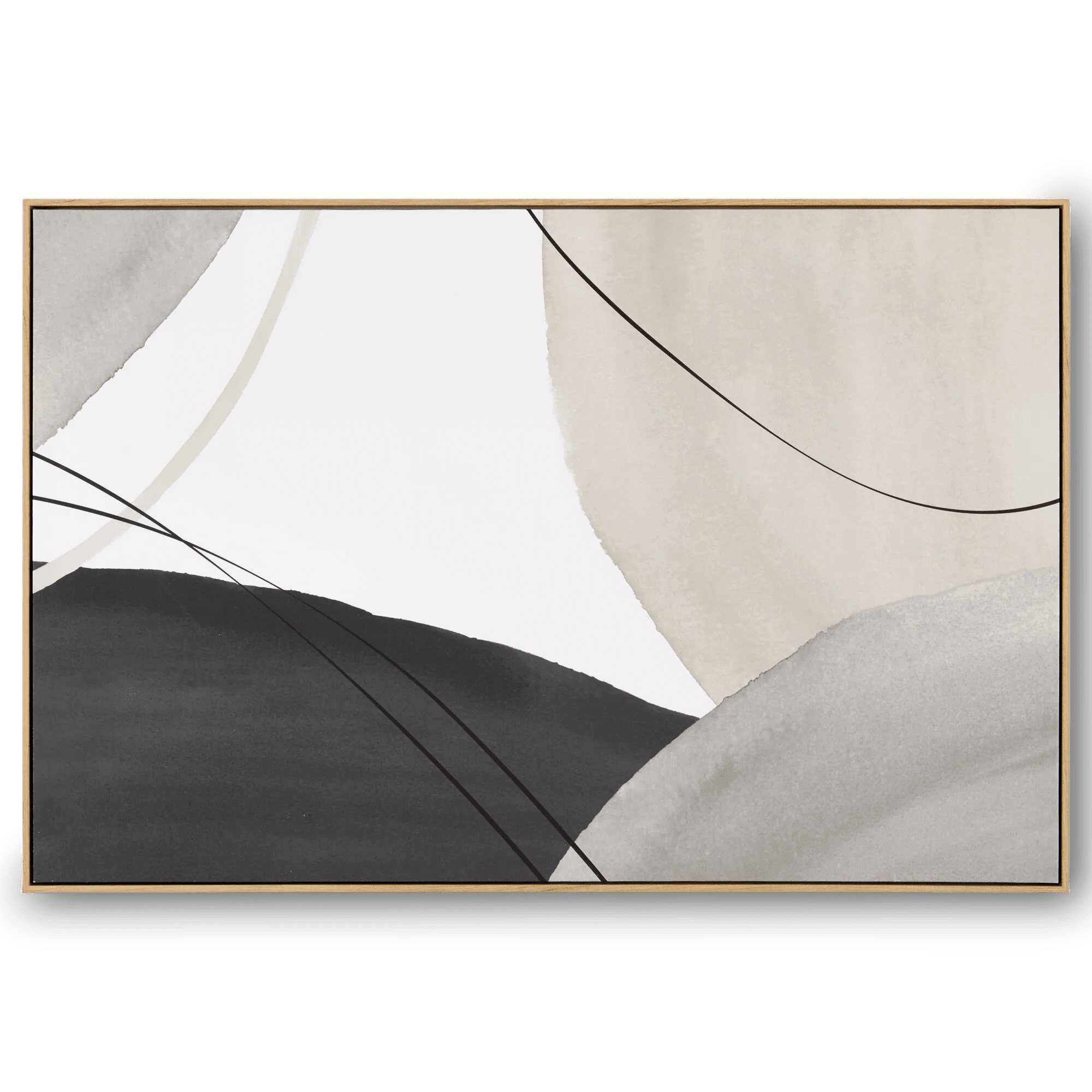 Click here for Bouclair Grey Abstract Linear Art Framed Canvas 36... prices