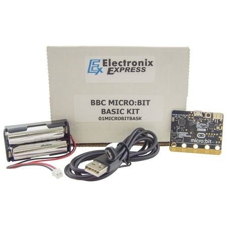 micro:bit Basic Kit - micro:bit, 3 Ft. USB Cable, AA Battery Holder ...
