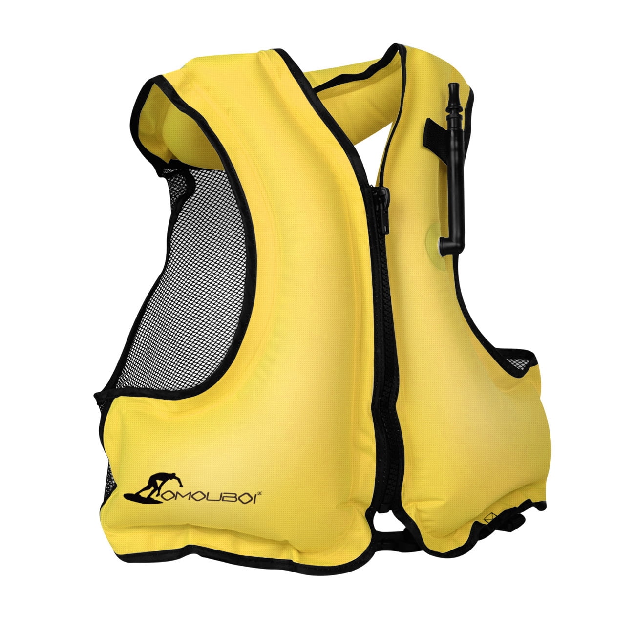 OMOUBOI Floatage Jackets Unisex Manual Inflatable Snorkel Vest Yellow ...