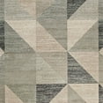 90 X 63 Inch Fabric Rug with Faceted Triangle Pattern and Jute Backing ...