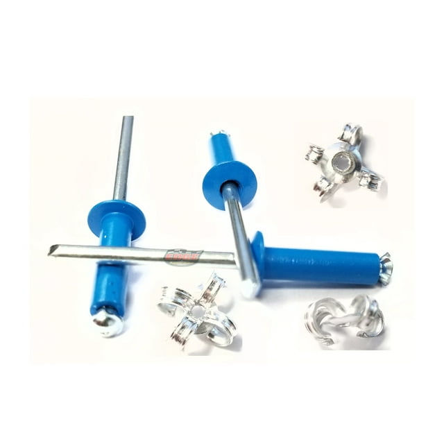 Pepsi Blue 3/16" Pop Rivets Aluminum Small Head Exploding Banana Peel ...