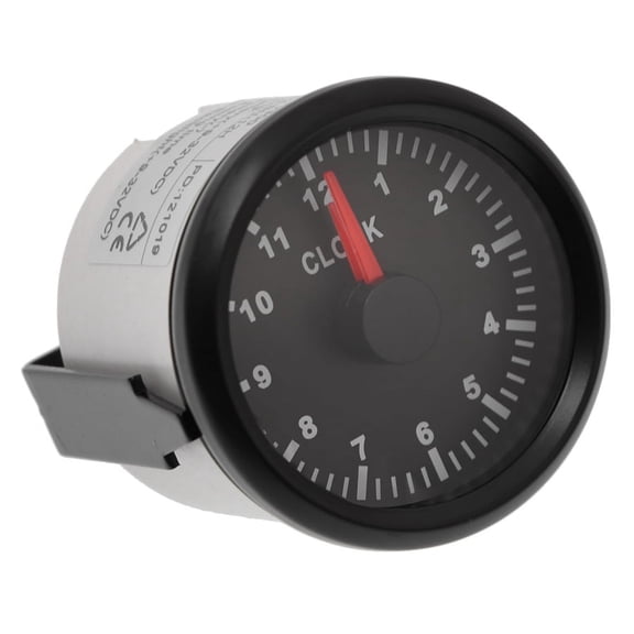 0-12 Hours Meters 2 Inch 52mm Clock Gauges with Red Backlight ...