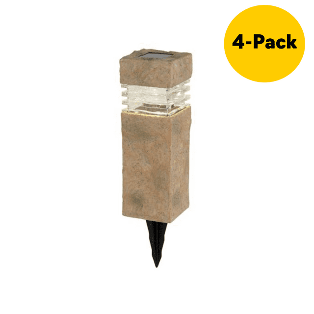 Deck Impressions Solar Sand Stone Outdoor Integrated LED Landscape Path ...