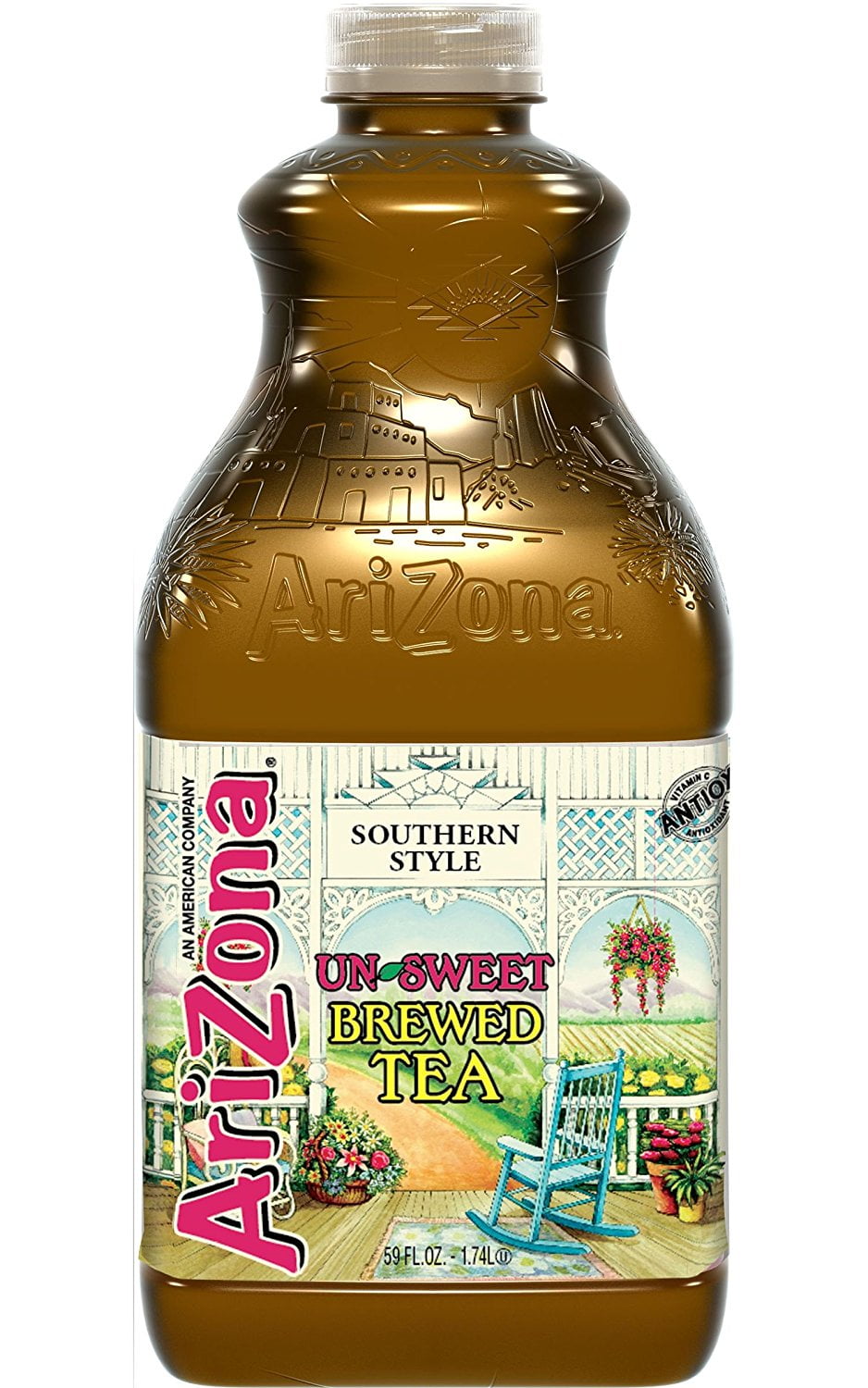 AriZona Unsweet Brewed Tea 59 oz Plastic Bottles - Pack of 8 - Walmart.com