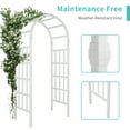 EasingRoom 7FT Vinyl Garden Arbor Arch, Outdoor Trellis, Patio Rose ...