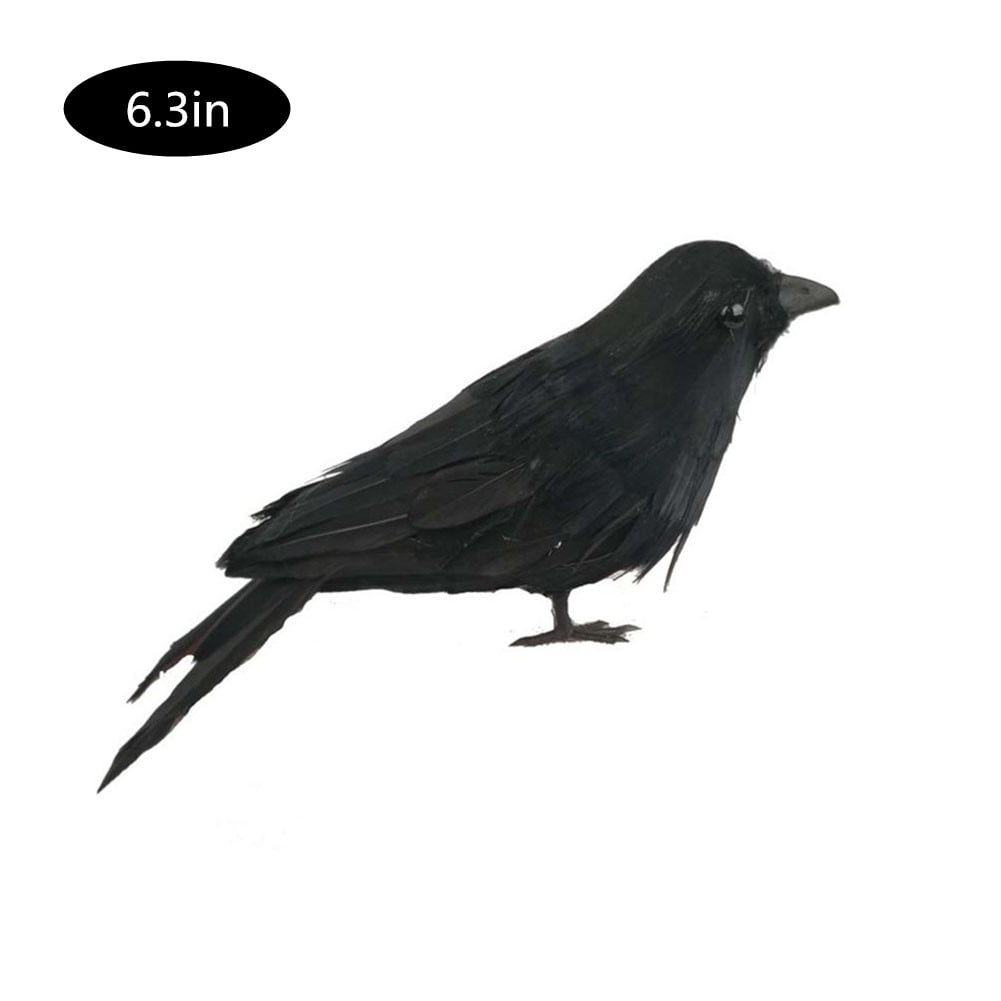 Realistic Crows, Handmade Crow Prop Feathered Black Crows Props Raven ...