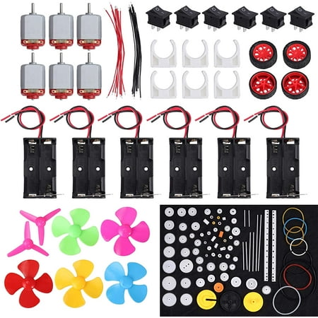 Bmatwk 6 Set DC Motor Kit, Rectangular Electric 1.5-3V 24000RPM Mini ...