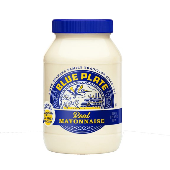 Blue Plate Mayonnaise 30 fl oz Plastic Jar with Rich Creamy Flavor for ...