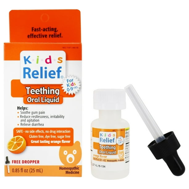 Homeolab USA - Kids Relief Teething Oral Liquid for Kids 0-9 Yrs Orange ...