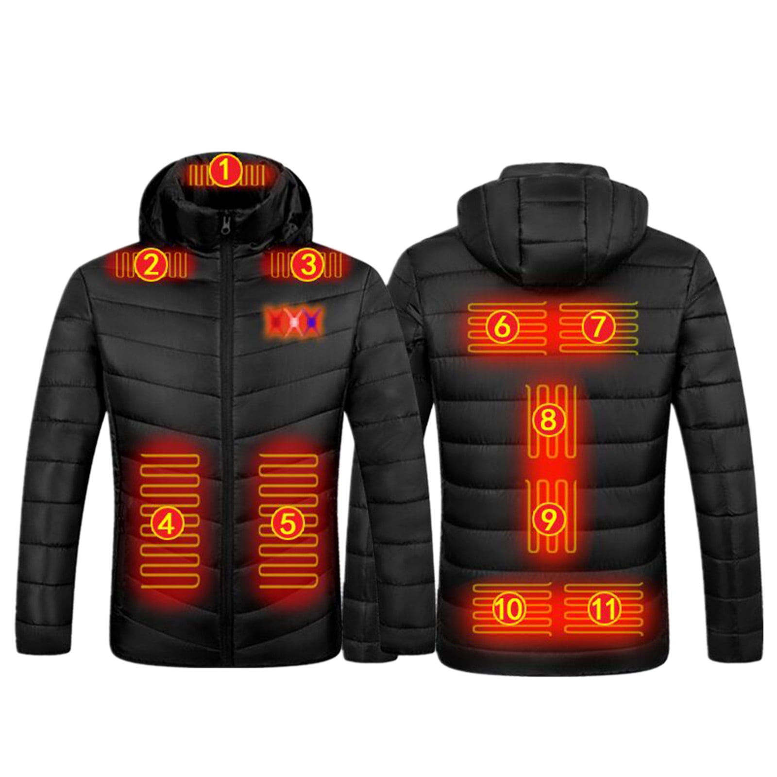 winter coats for women Heating Vest Usb 11 Piece Male And Female ...