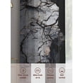 Black Broken Stone Sheer Curtains for Living Room Bedroom Modern ...