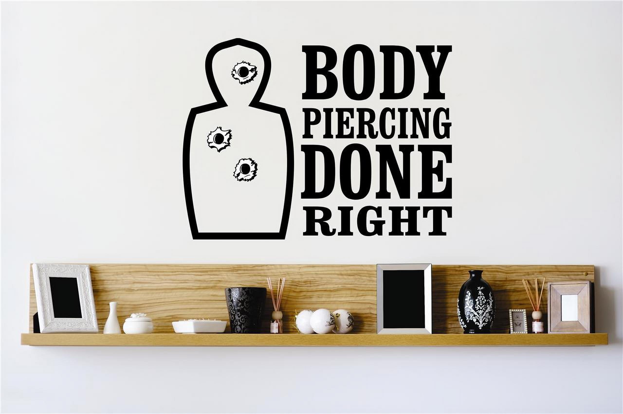 Home Wall Decals Body Piercing Done Right Stylish Bedroom Stickers DIY ...
