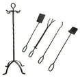 Somerset Home 5-Piece Scroll Fireplace Tool Set- Black Wrought Iron ...