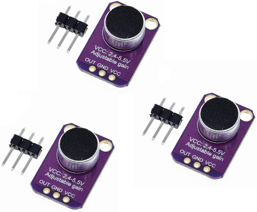 Treedix 3pcs MAX4466 Electret Microphone Amplifier Micropower ...