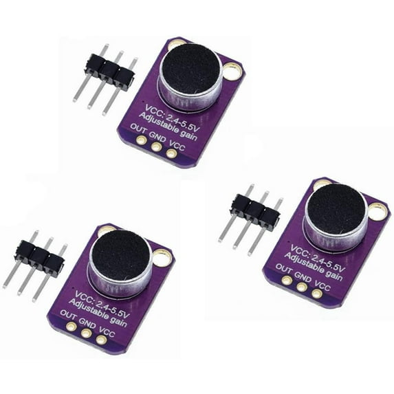 Treedix 3pcs MAX4466 Electret Microphone Amplifier Micropower ...