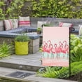 Animal Pink Flamingo Garden Flag 28x40 Inch Art Deco Pink Ripples ...
