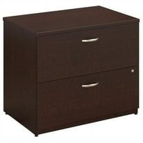 Bowery Hill 2 Drawer Lateral File Cabinet in Natural Elm - Engineered Wood - Walmart.com