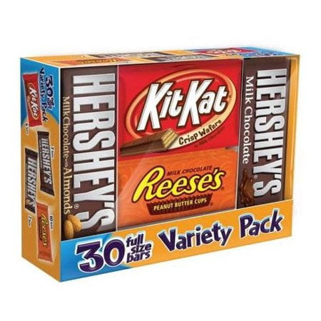 Hersheys Chocolate Full-Size Variety Pack 30 Ct. - Walmart.com ...
