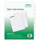 Office Essentials Table 'n Tabs Dividers with White Tabs, 1-8 Tab, 1 ...