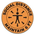Alpine Accuform Slip-Gard Social Distance Floor Signs 17" Circle "Keep ...