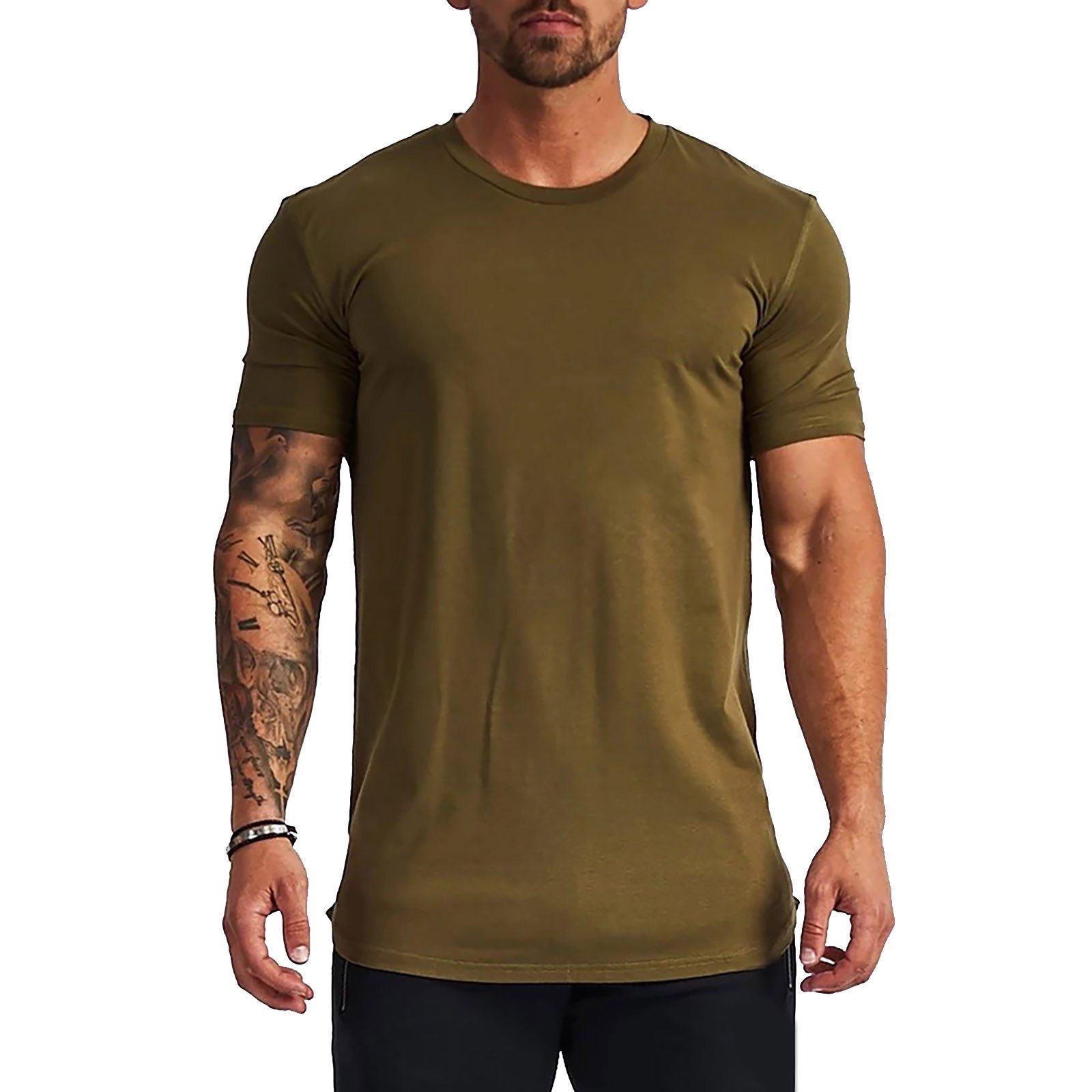 Click here for Ketyyh-Chn99 Mens Shirt Solid Color Short Sleeve T... prices