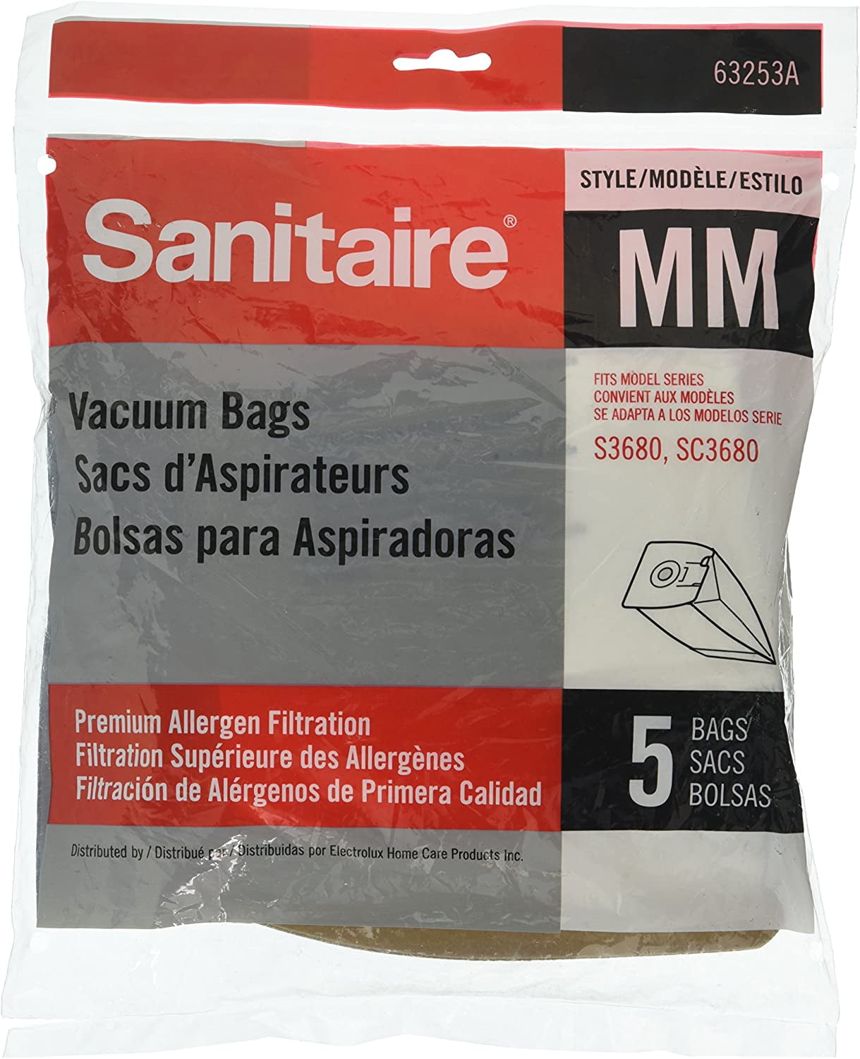 Sanitaire Eureka Electrolux Style MM Premium Allergen Filtration 5pk ...