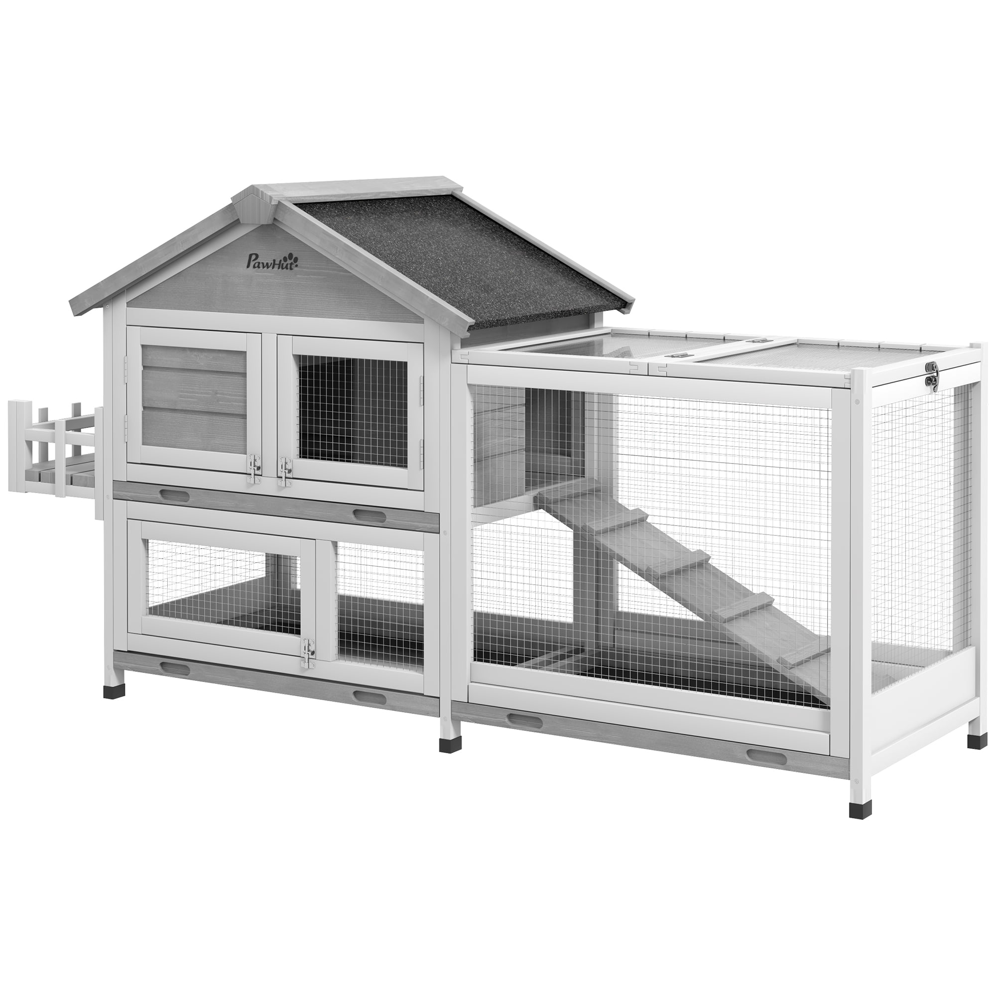 Click here for Pawhut Wooden Rabbit Hutch With Openable Roof  Sto... prices