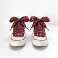 1'' Wide Gingham Ribbon Shoe Laces for women sneakers, Flat Checkered ...