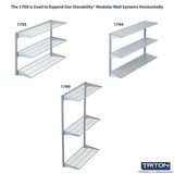 Triton Products® Heavy Duty Top Track Wall Frame, Gray Epoxy Coated ...